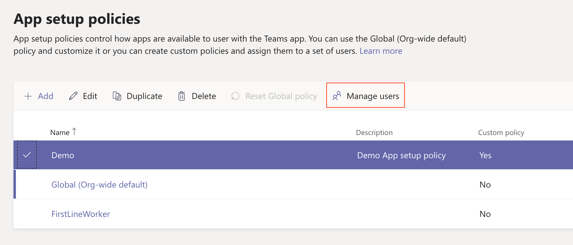 Microsoft Teams app setup policies – ROBERT SCHOUTEN